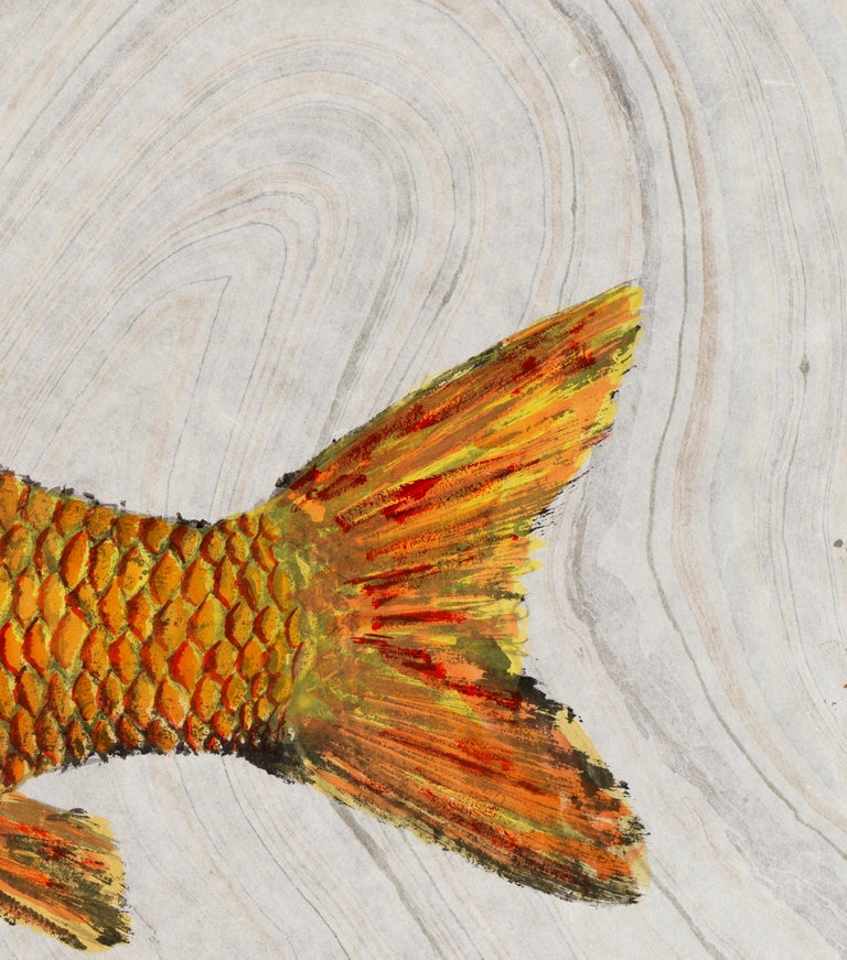 Jeff Conroy - Big Ass Goldfish, Japanese Style Gyotaku Fish Painting in ...