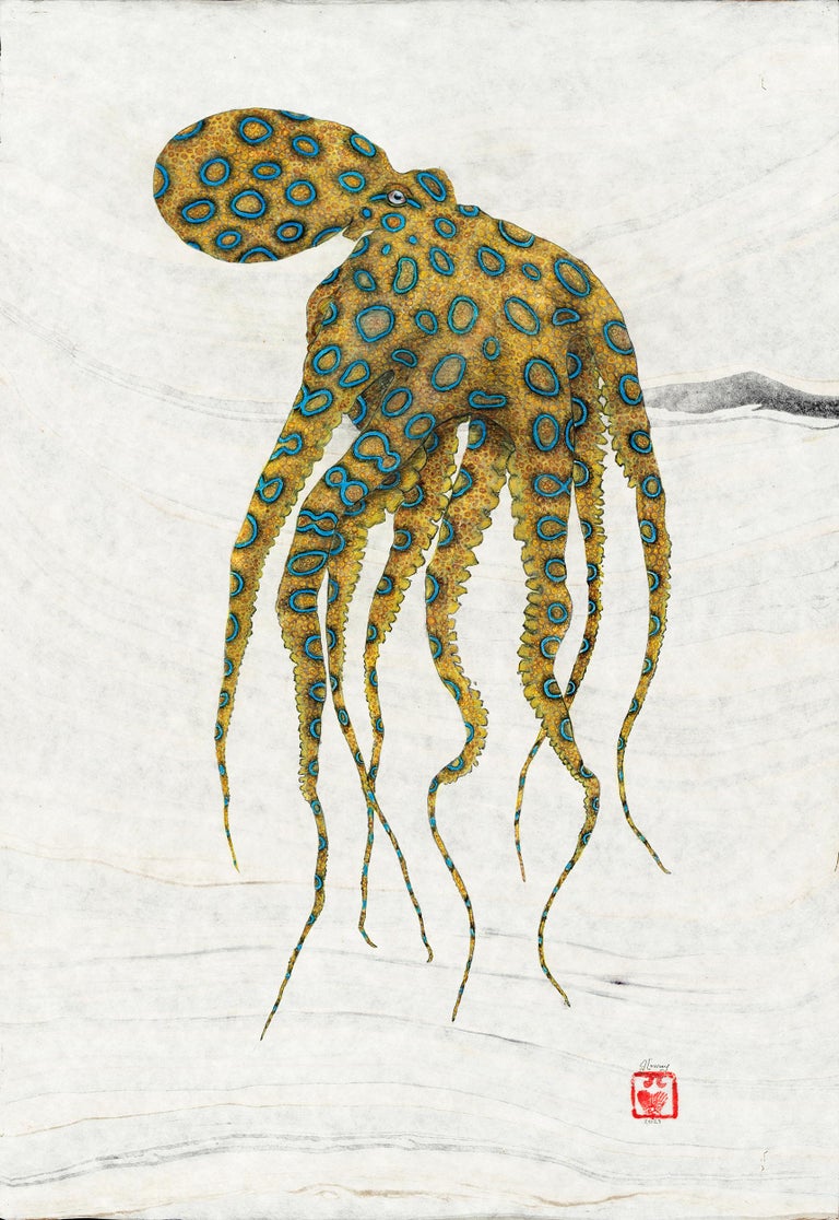 Octopus Spraying Ink