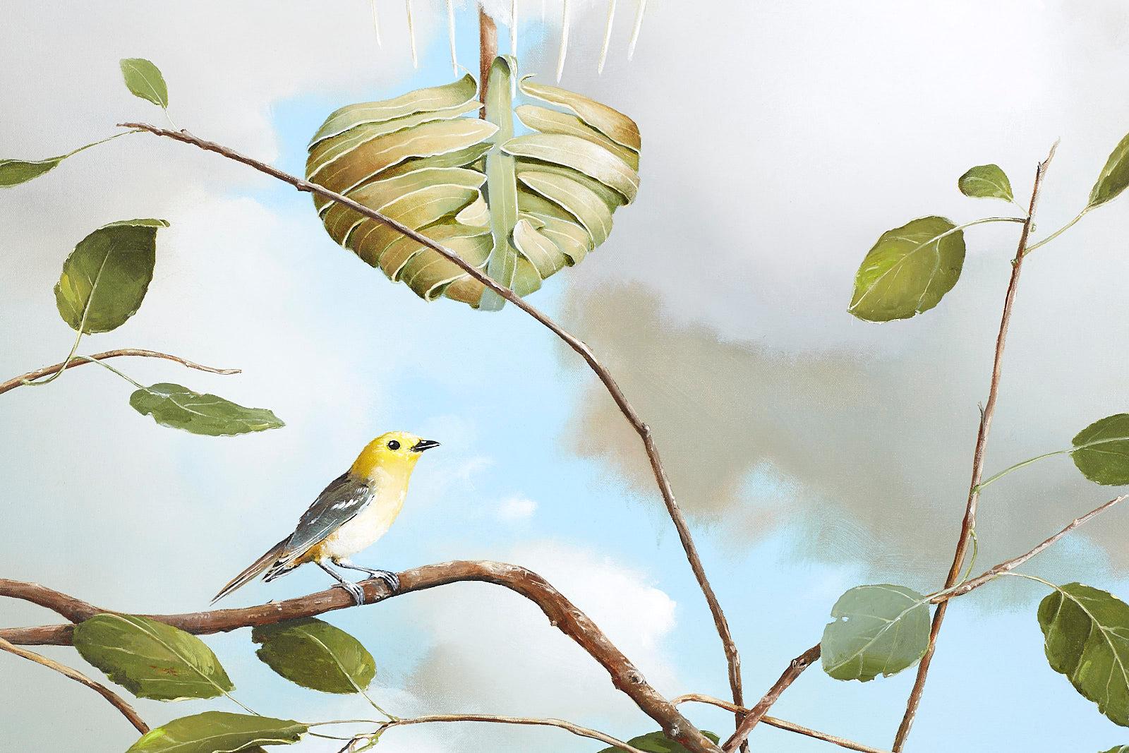 Jeff Faust Oil on Canvas Surrealist Painting the Sky Boat For Sale at ...