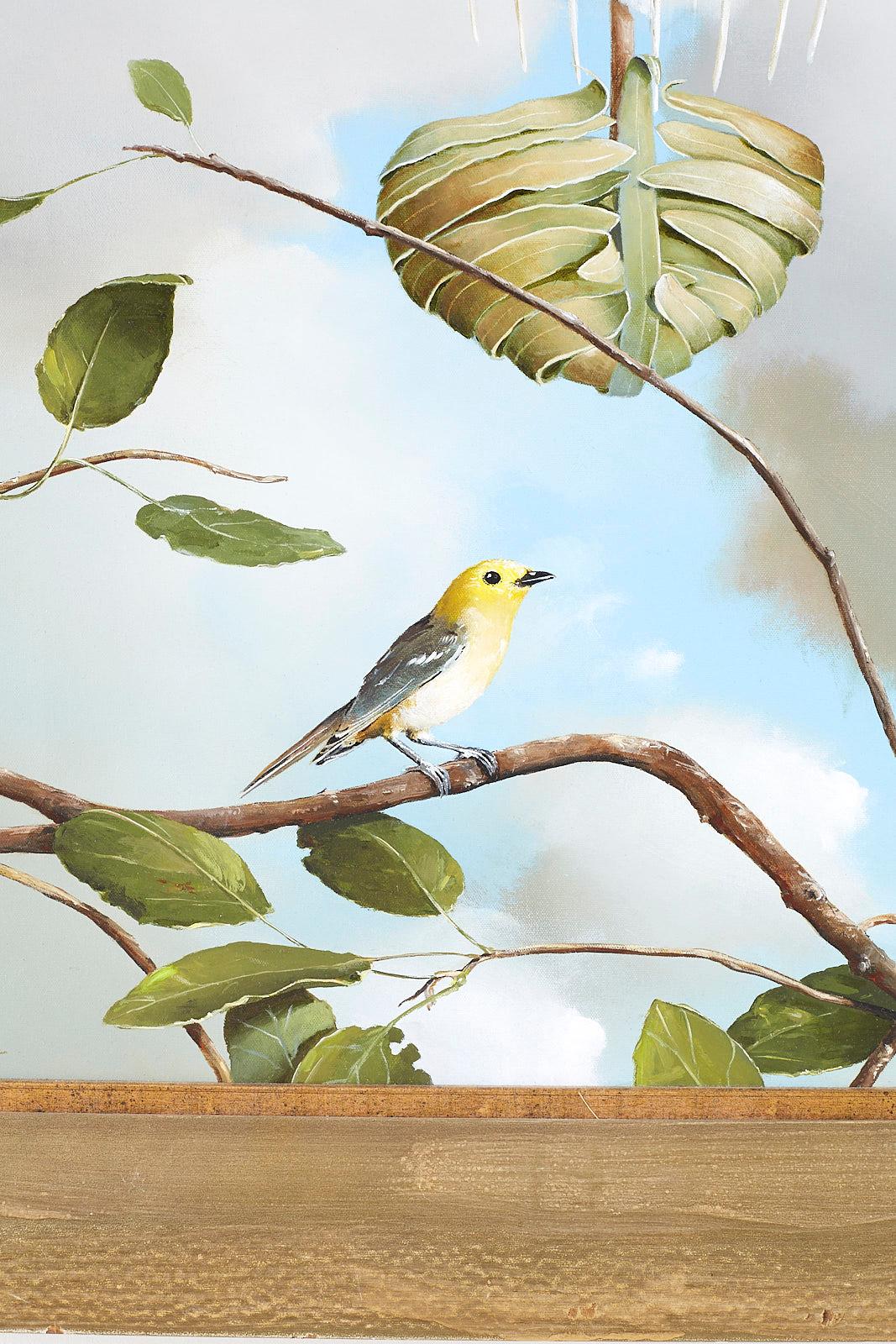 Jeff Faust Oil on Canvas Surrealist Painting the Sky Boat For Sale at ...