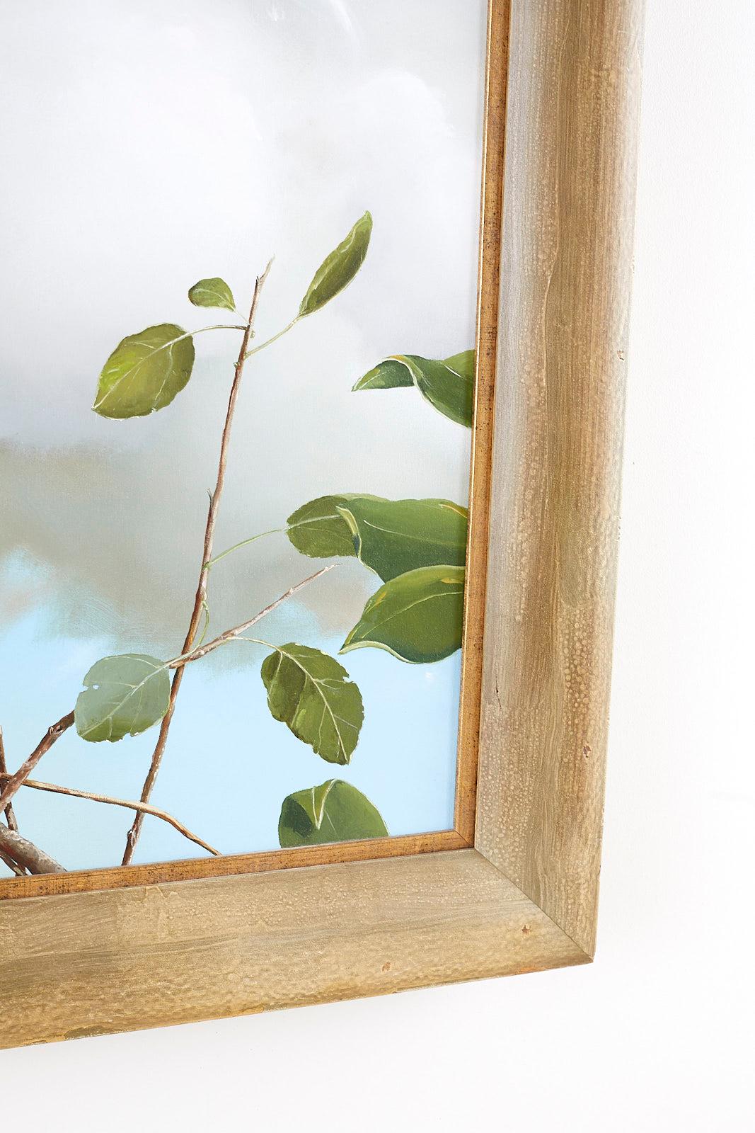 Jeff Faust Oil on Canvas Surrealist Painting the Sky Boat For Sale at ...