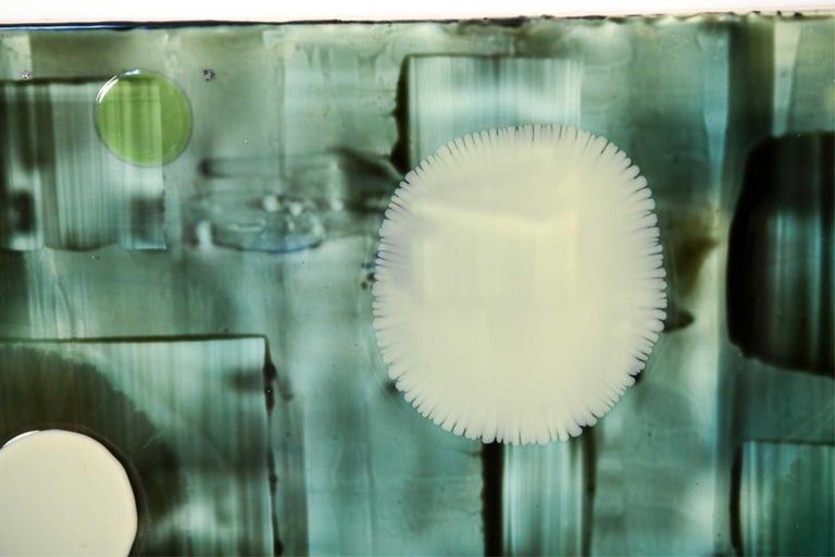 Jeff Leonard Abstract Resin Panel in Aqua Greens and Blues For Sale at ...