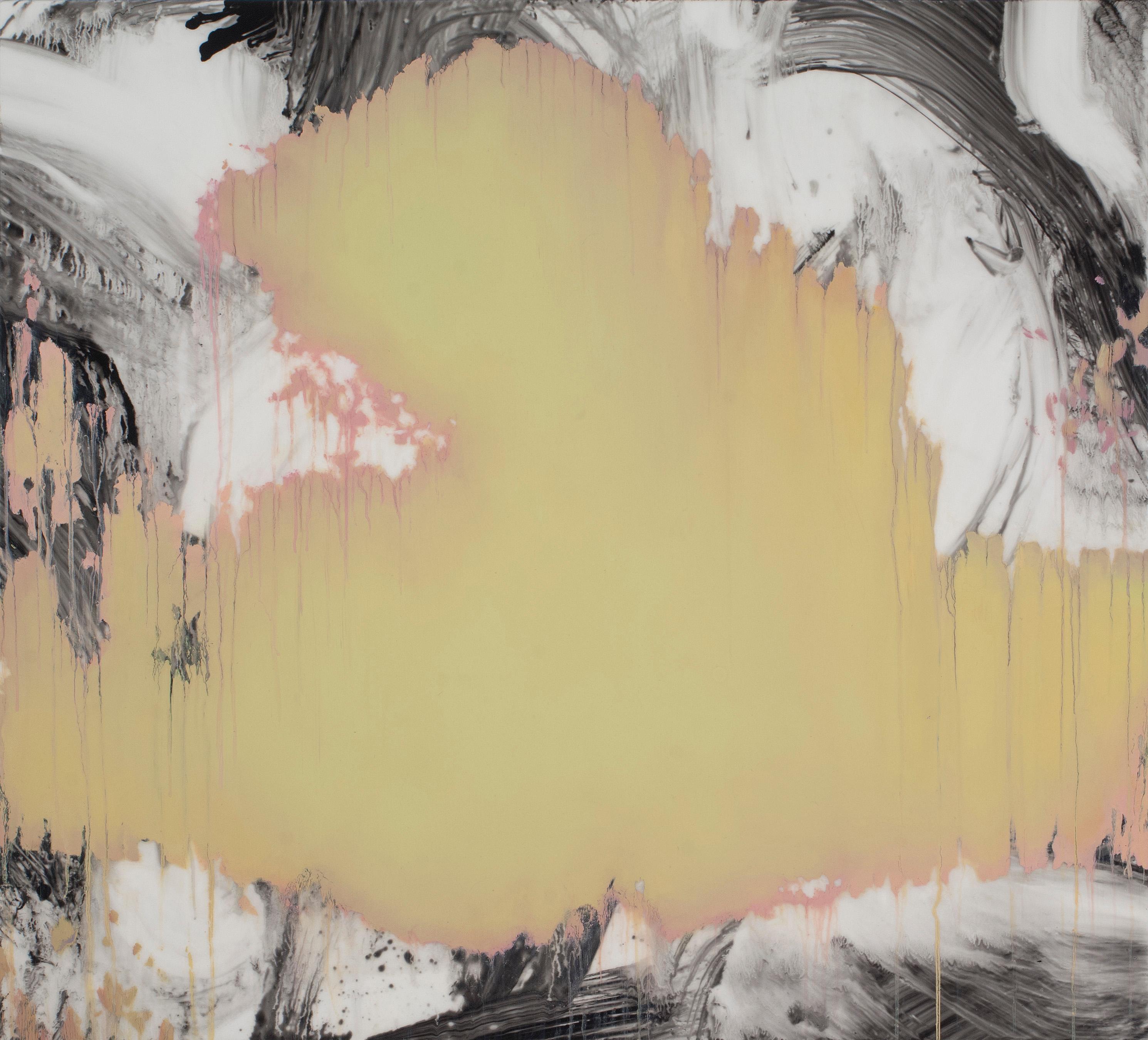 Jeff Muhs – Capsheaf_Jeff Muhs_Oil auf Leinwand_Abstract_Rosa/Grün/Grau ...