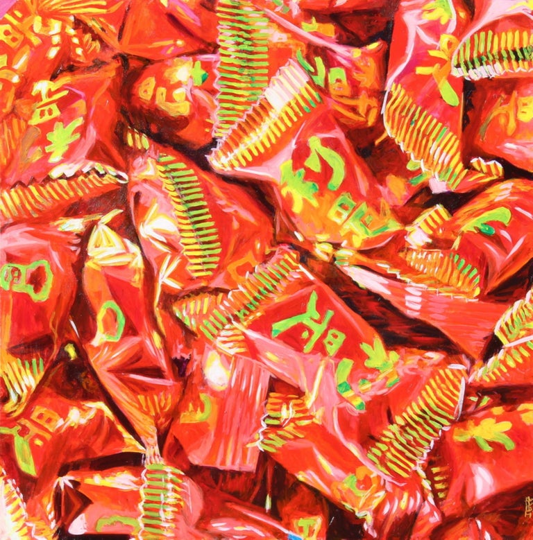 Jeff Wilson - LUCKY SWEETS (利是糖) - acrylic on canvas For Sale at 1stDibs