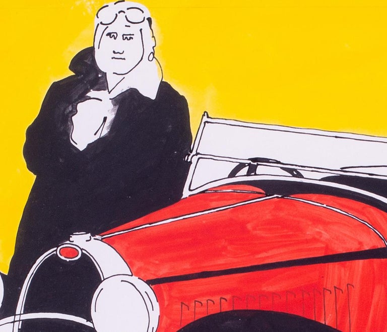 Jeffrey Morgan - Popart, 1960s painting of a Bugatti by Welsh artist ...