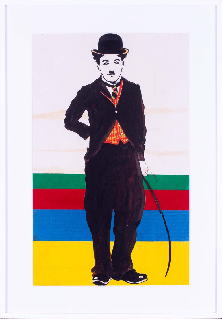 Jeffrey Morgan – Popart, Gemälde von Charlie Chaplin aus den 1960er ...