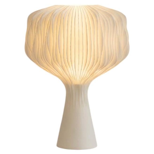 Unique, Large Hand Blown Glass and Fabric Eggshell Bloom Lamp Joanne ...