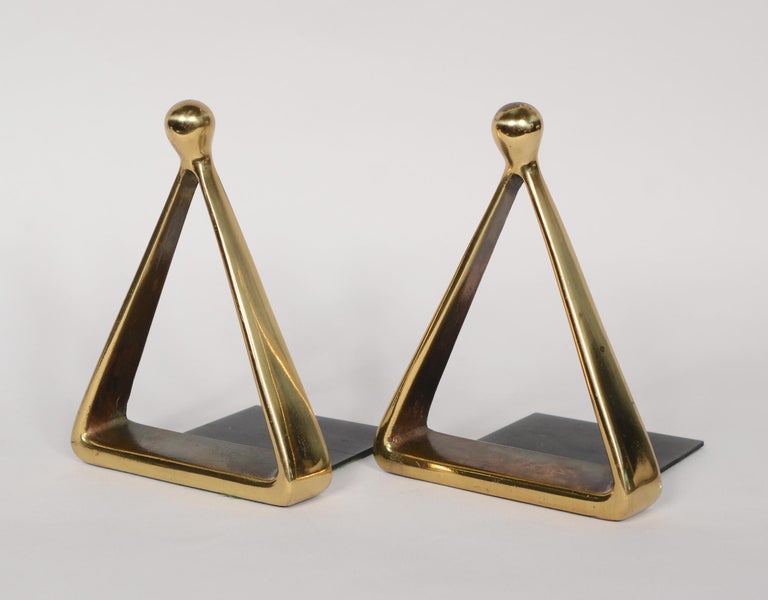 Jenfred Ware Triangle Bookends by Ben Seibel for Raymor at 1stDibs