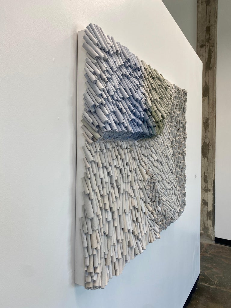 Jenn Hassin - Steadfast, Contemporary Rolled Paper Painting, Abstract ...