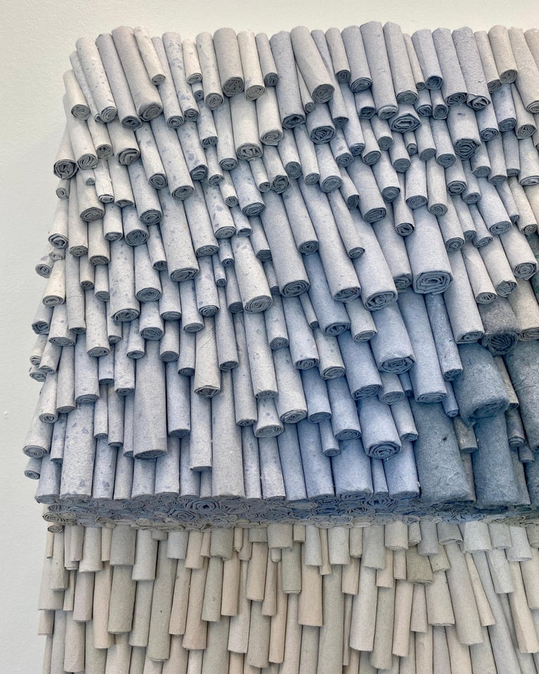 Jenn Hassin - Steadfast, Contemporary Rolled Paper Painting, Abstract ...