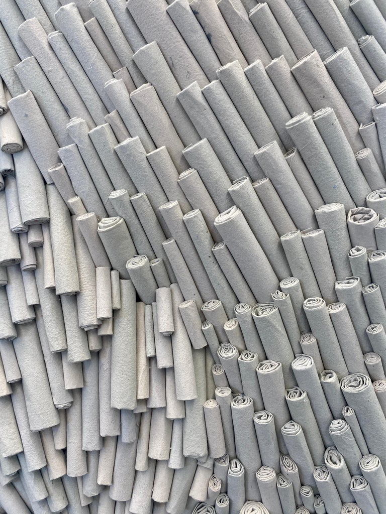 Jenn Hassin - Steadfast, Contemporary Rolled Paper Painting, Abstract ...