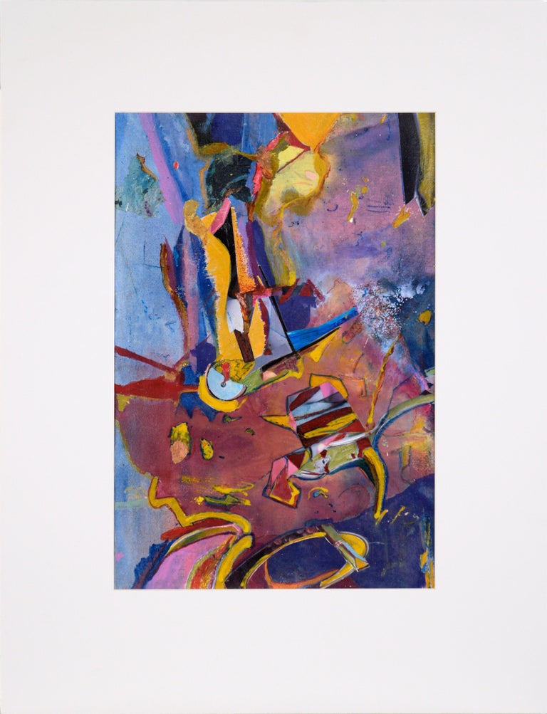 Jennie Rafton - Carnival Abstract in Blue, Magenta, and Yellow - Oil ...