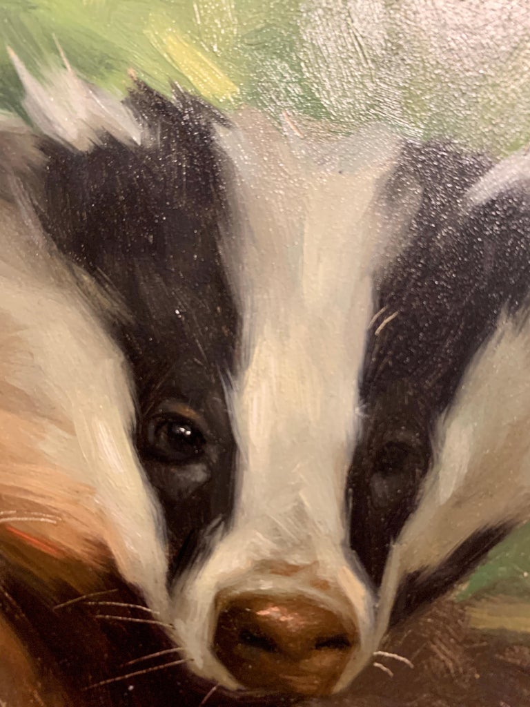 Jennifer Gennari - Realistic portrait study of an American Badger in a ...