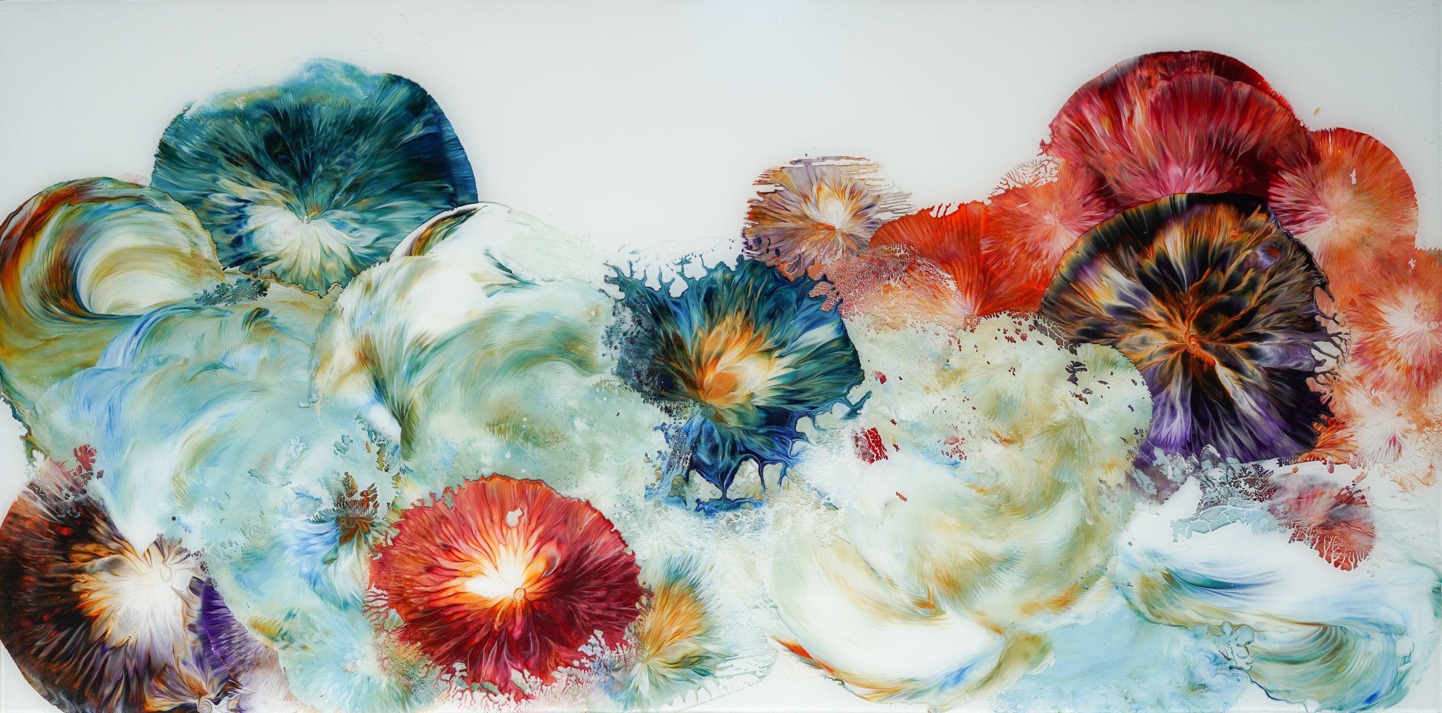 Jennifer Glover Riggs - Celebrate No. 24, Acrylic, Resin, Abstract ...
