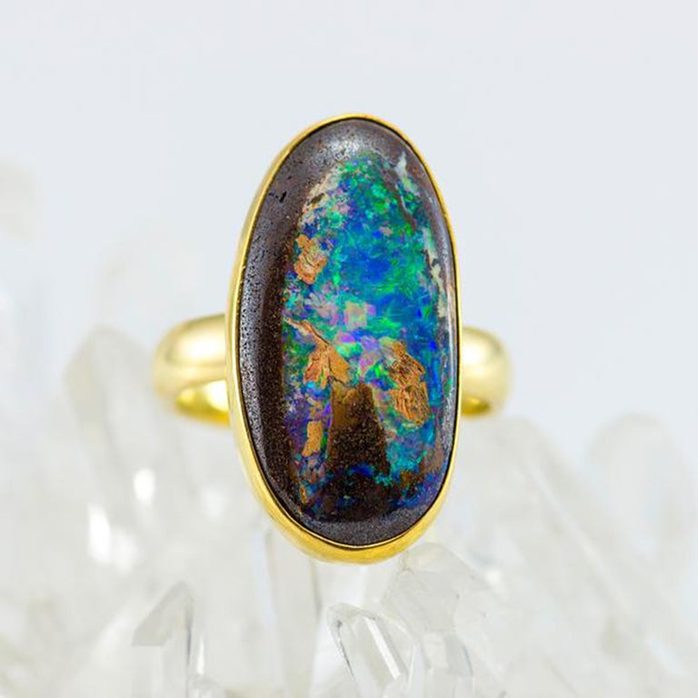 Jennifer Kalled Opal Ring in 22 Karat and 18 Karat Gold at 1stDibs