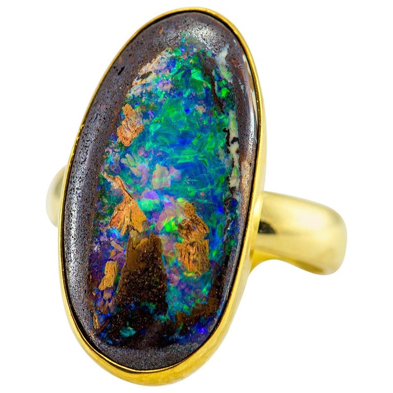 Jennifer Kalled Opal Ring in 22 Karat and 18 Karat Gold at 1stDibs