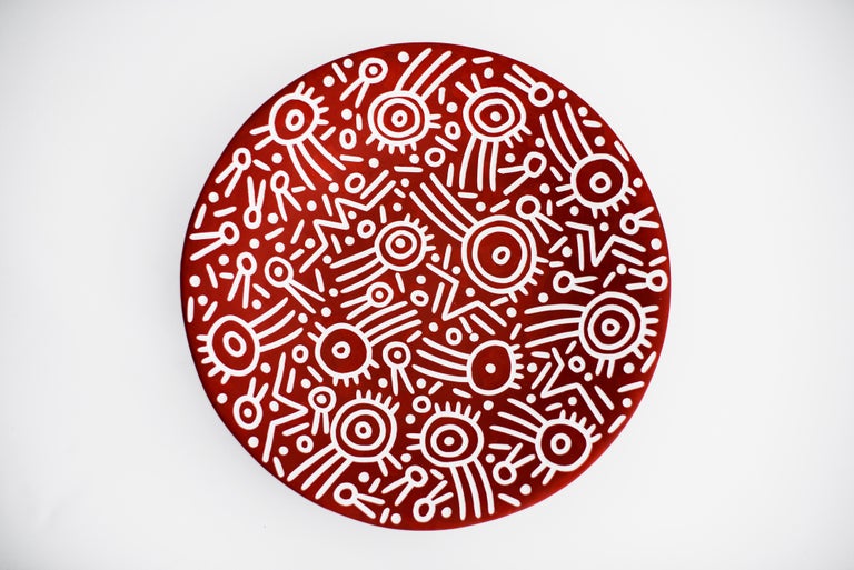 Jennifer Nocon Bowl, Untitled "Graffiti" Terracotta at 1stDibs