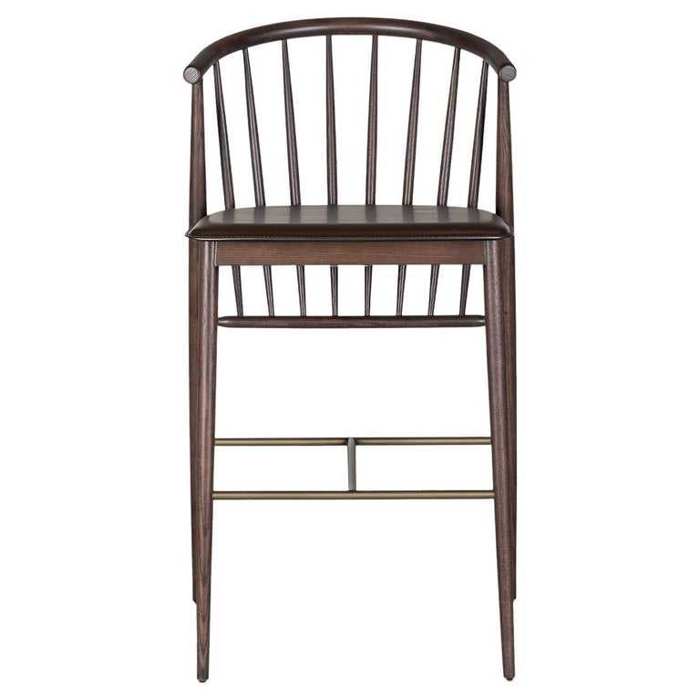 Jenny Brown Bar Stool For Sale at 1stDibs