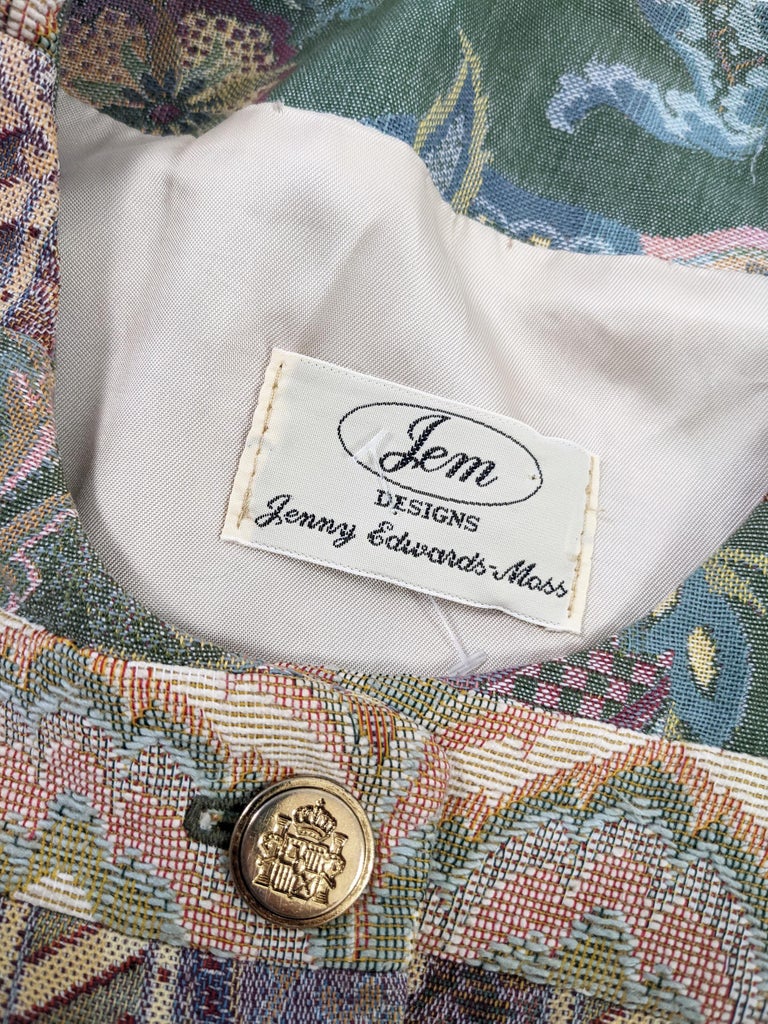 Jenny Edwards Moss Vintage Tapestry Jacquard Boho Patchwork Jacket ...