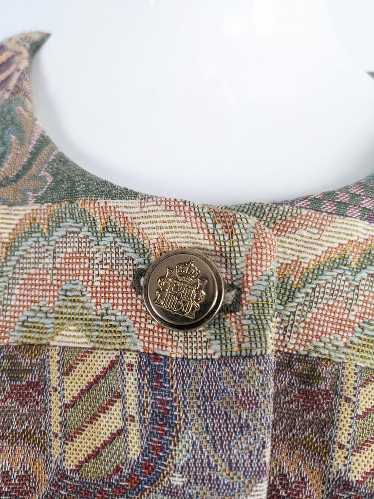 Jenny Edwards Moss Vintage Tapestry Jacquard Boho Patchwork Jacket ...