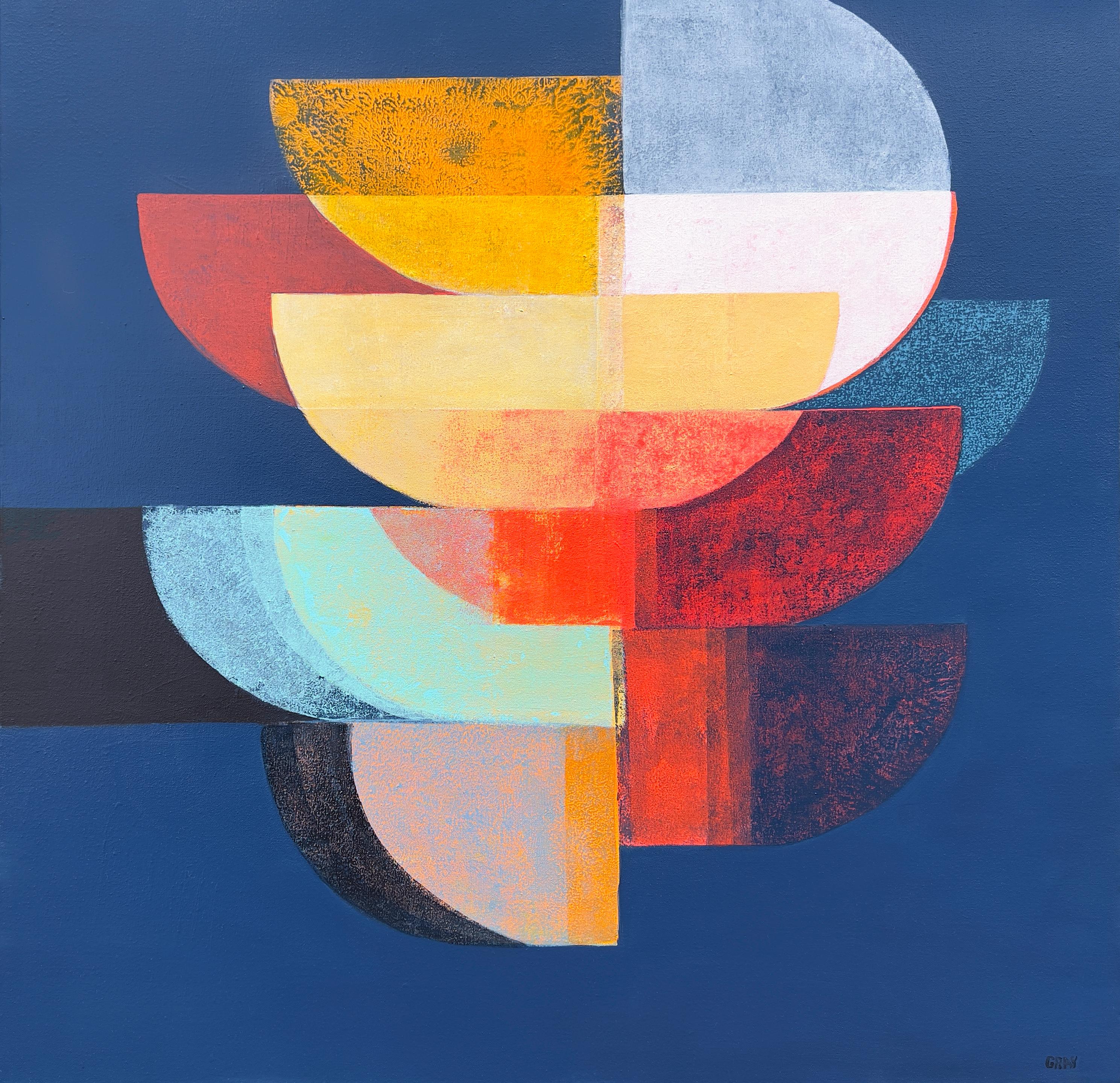 Jenny Gray - "Our Refuge"- Abstract Painting, Red, yellow, black ...