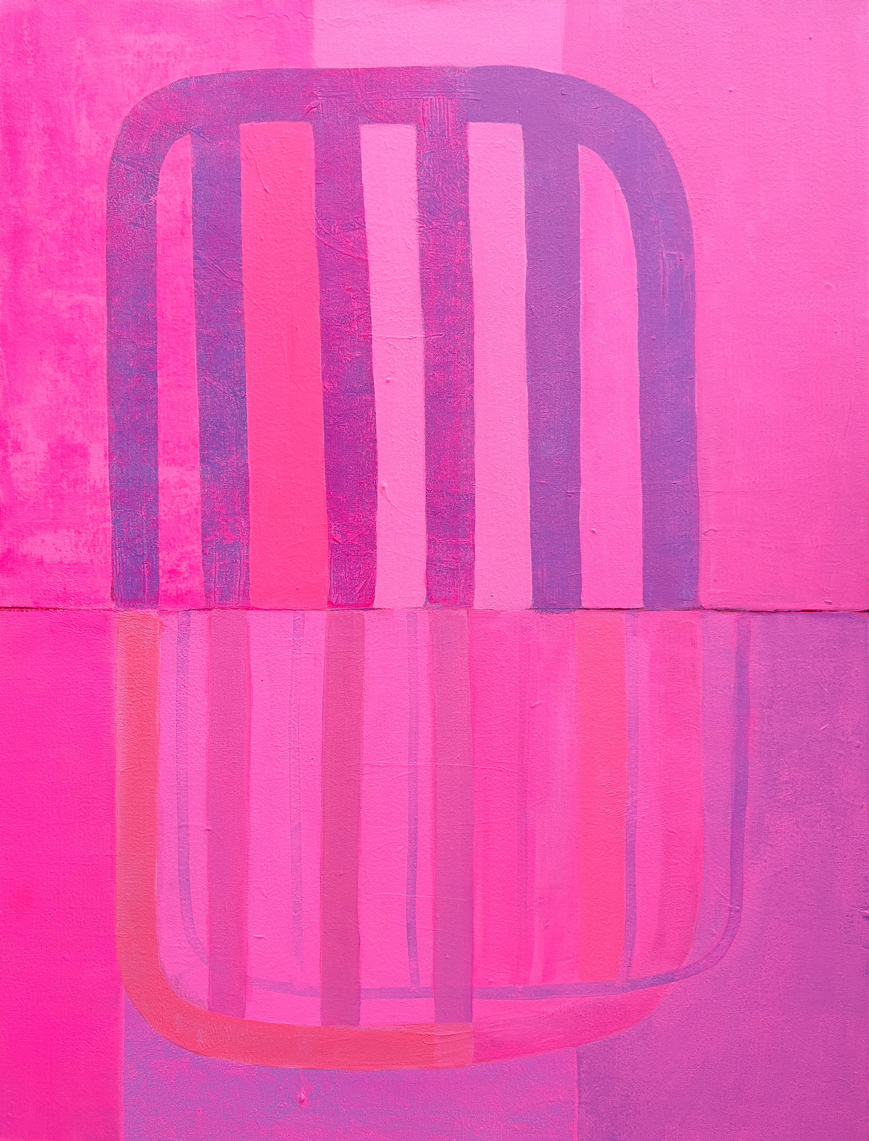 Jenny Gray - "Pink Reflection"- Acrylic on canvas- Pink, violet ...