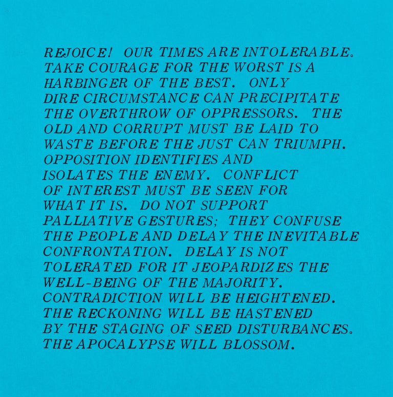 Jenny Holzer - 10 Inflammatory Essays 1979-1982 -- Lithograph, Small ...