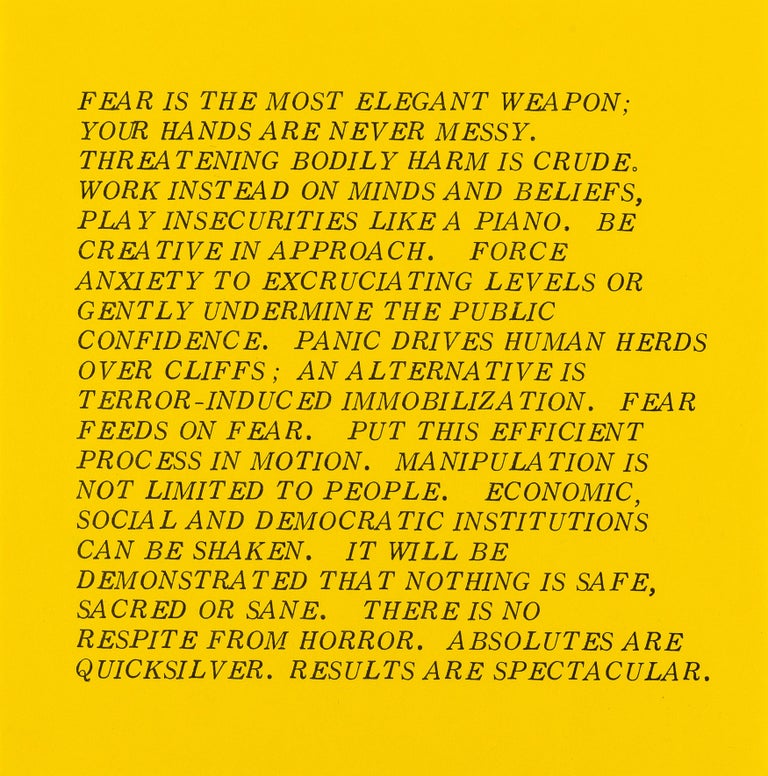 Jenny Holzer - 10 Inflammatory Essays 1979-1982 -- Lithograph, Small ...