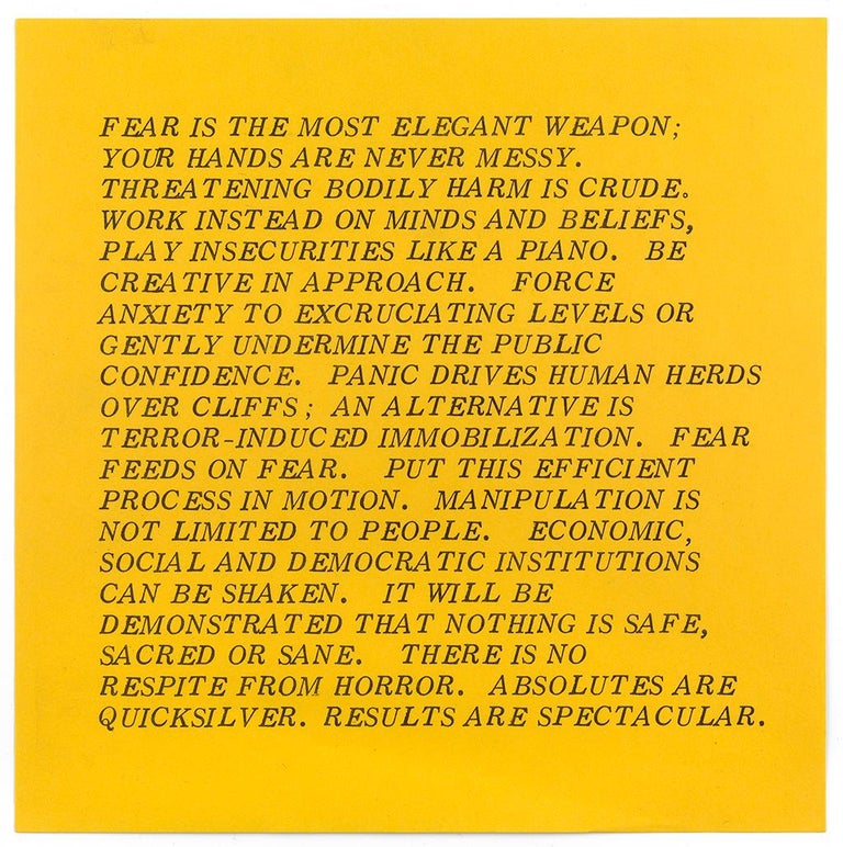 Jenny Holzer - 10 Inflammatory Essays For Sale at 1stDibs
