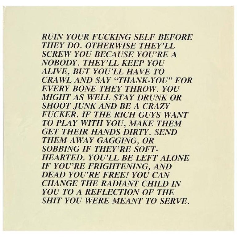 Jenny Holzer - Ruin, "Inflammatory Essay" (from Documenta 1982) at 1stDibs
