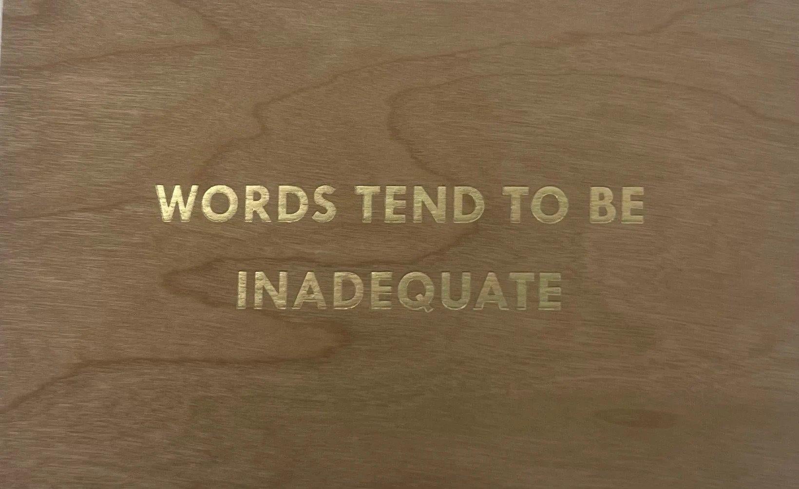 Jenny Holzer - Words Tend To Be Inadequate- Gold (Truism Series) By ...