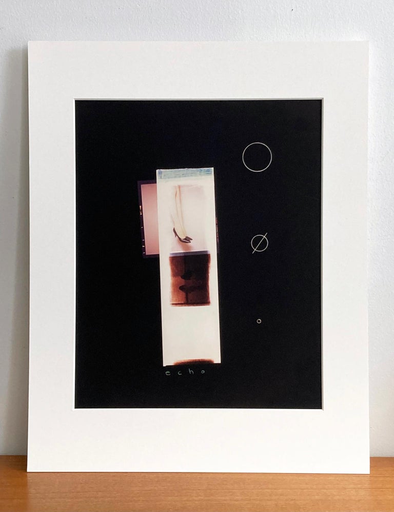 Jenny Lynn - Echo: abstract photograph with leg and heels on black from ...