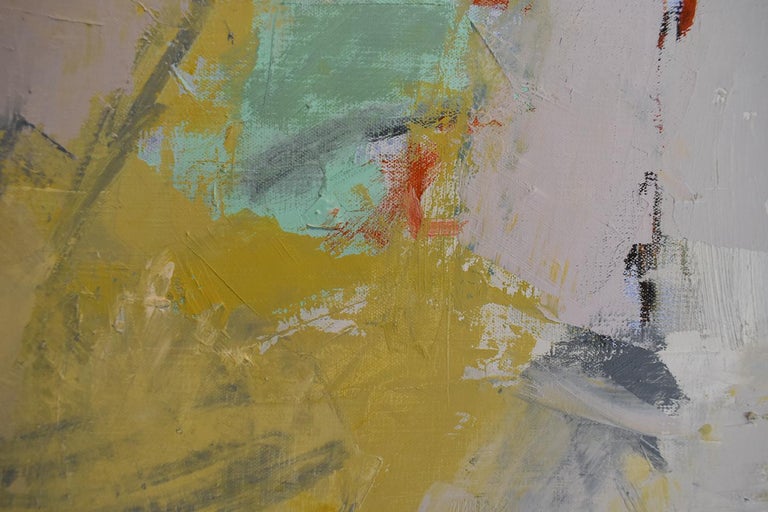 Jenny Nelson - Outbound View (Abstract Oil on Linen Painting in Blue ...