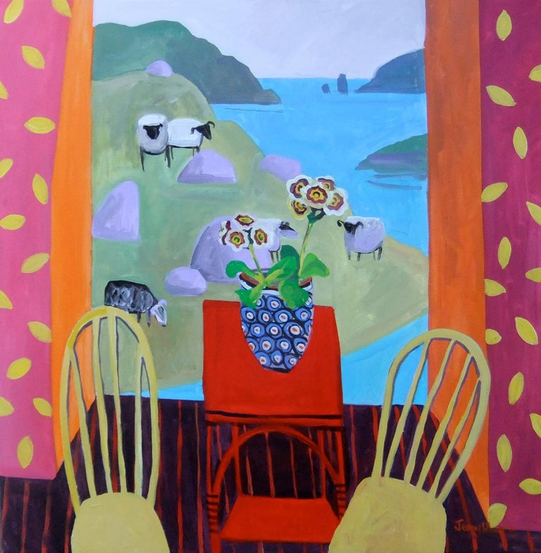 Jenny Wheatley - Contemporary Cornish Interior Painting 'Sheep on a ...