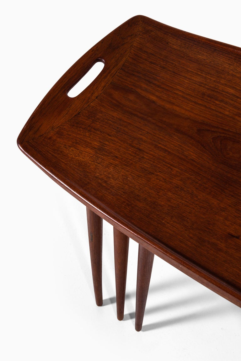 Jens Quistgaard Nesting Tables in Teak by Nissen in Denmark at 1stDibs