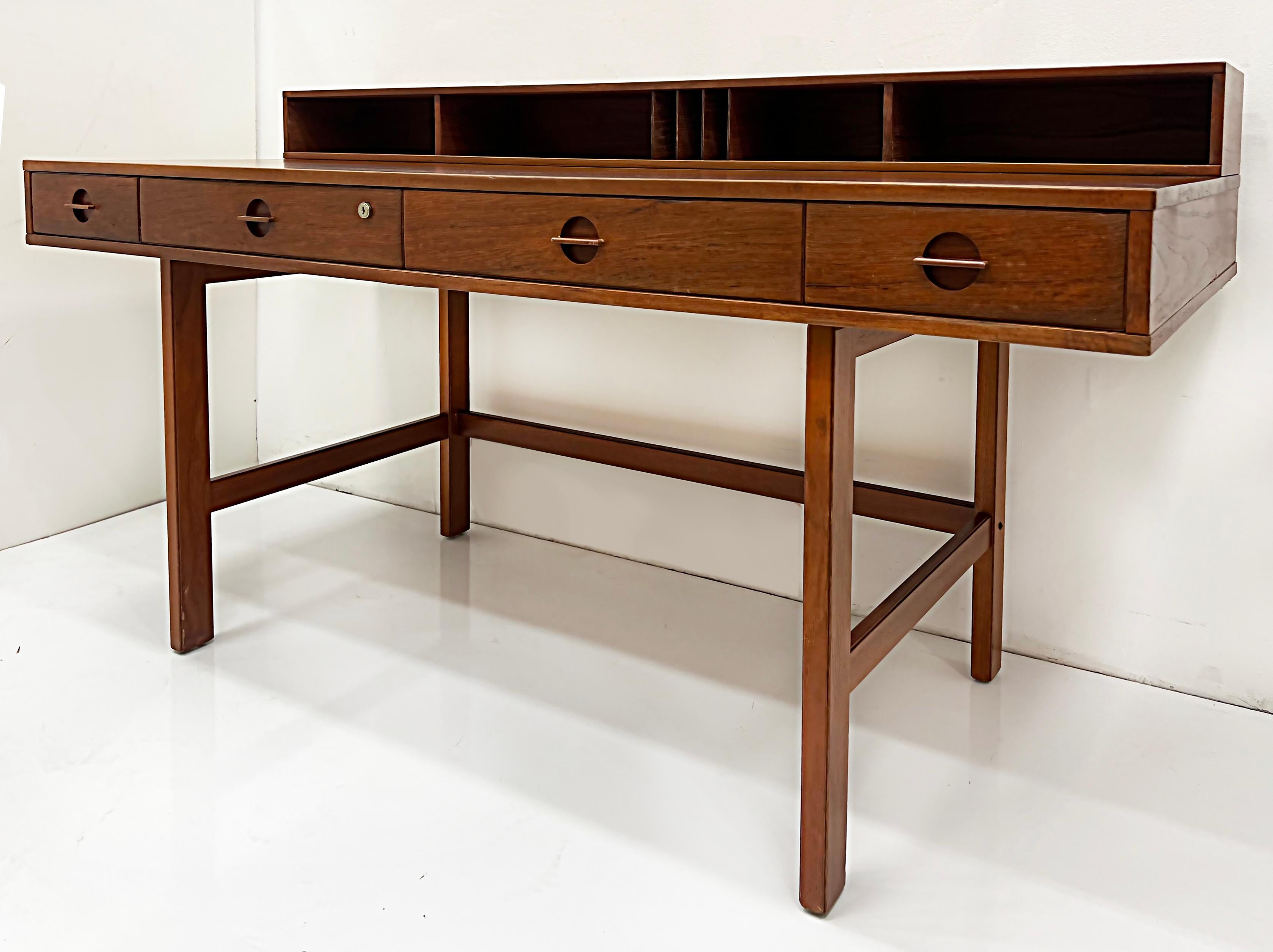 Jens Quistgaard Peter Løvig Nielsen Flip-Top Teak Desk, Danish Modern ...