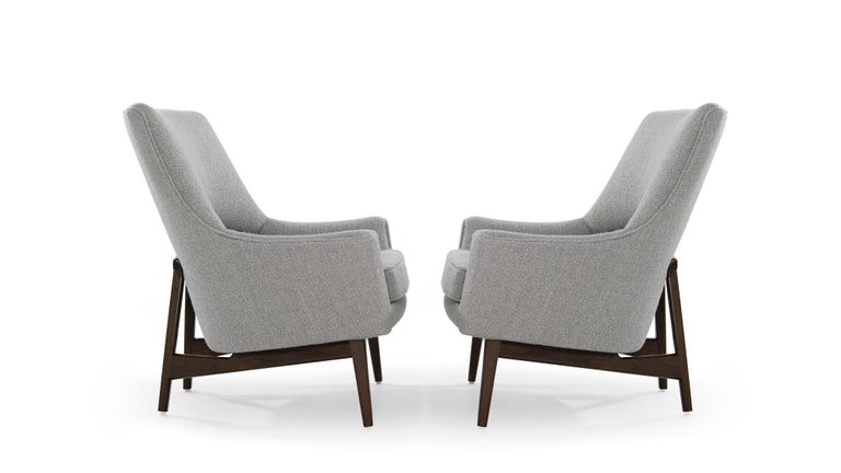 Jens Risom A-Line Lounge Chairs, Model #2136 For Sale at 1stDibs