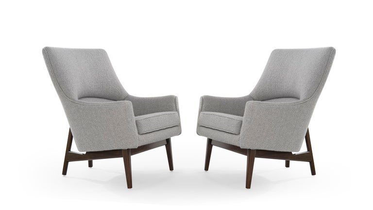 Jens Risom A-Line Lounge Chairs, Model #2136 For Sale at 1stDibs