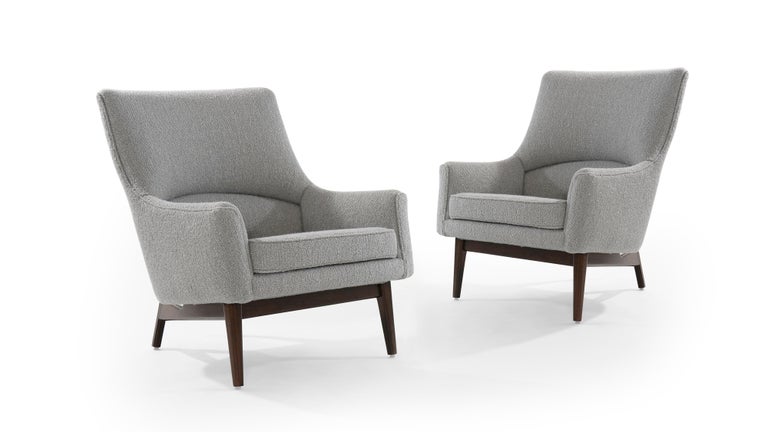 Jens Risom A-Line Lounge Chairs, Model #2136 For Sale at 1stDibs