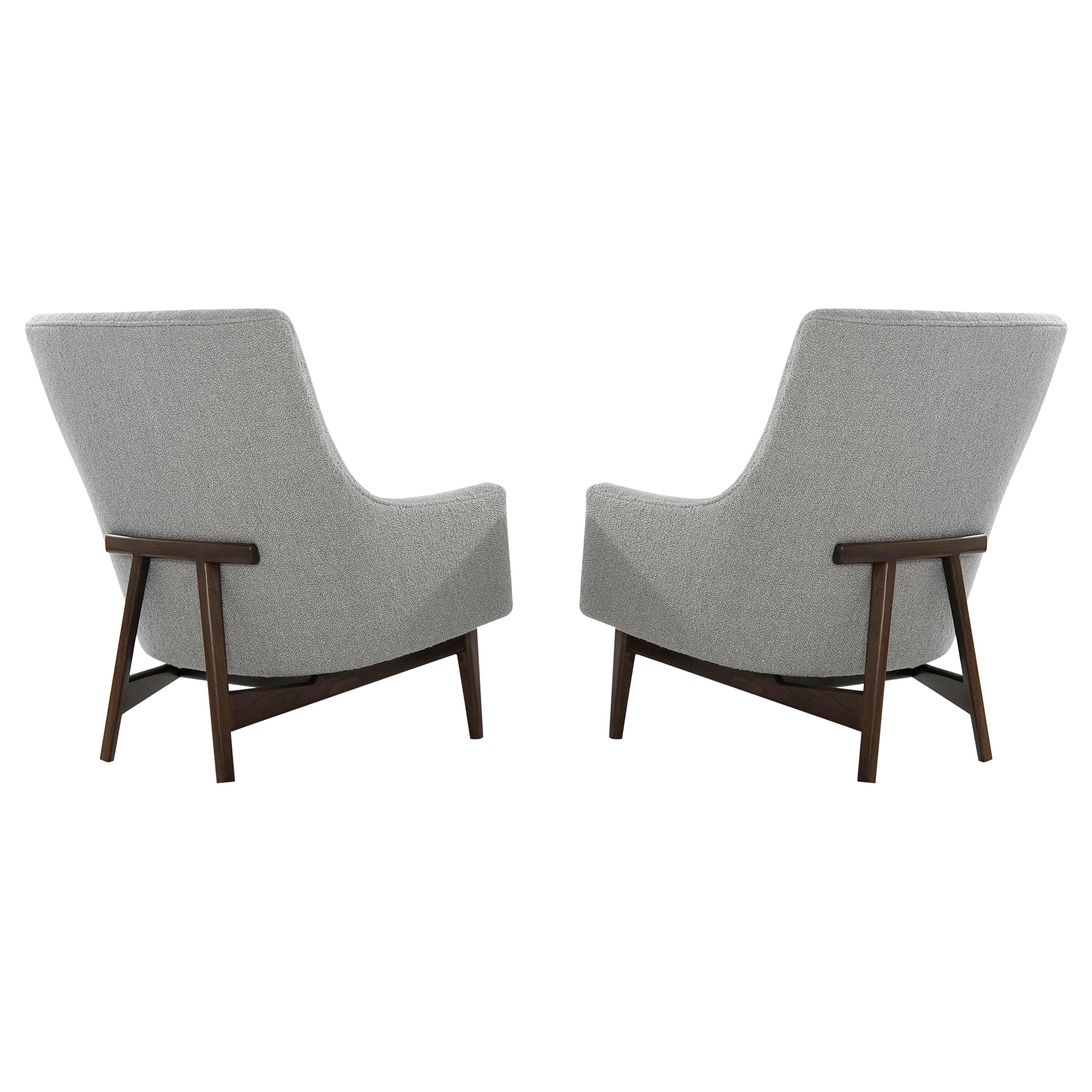 Jens Risom A-Line Lounge Chairs, Model #2136 For Sale at 1stDibs
