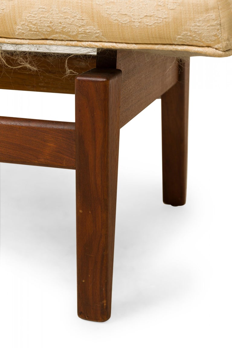 Jens Risom Danish Off-White Shou Patterned Upholstery and Wood Floating ...