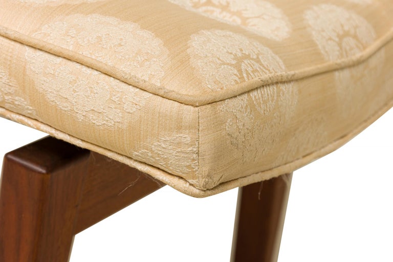 Jens Risom Danish Off-White Shou Patterned Upholstery and Wood Floating ...