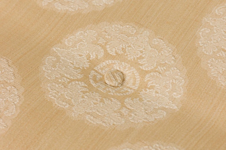 Jens Risom Danish Off-White Shou Patterned Upholstery and Wood Floating ...