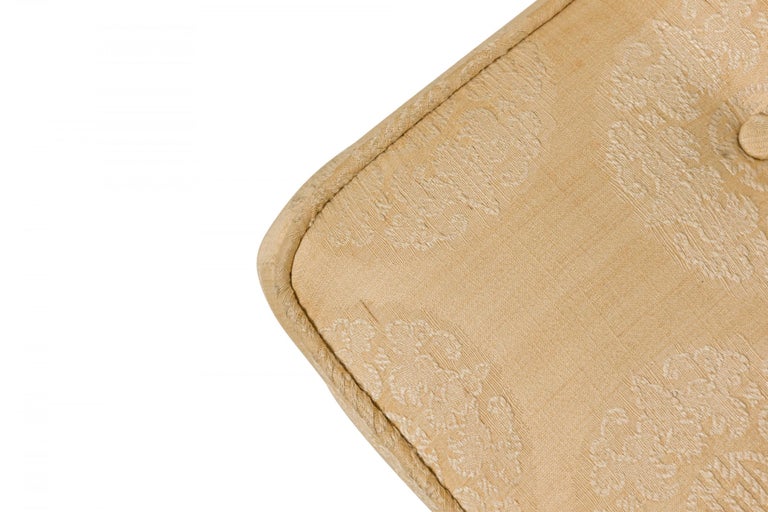 Jens Risom Danish Off-White Shou Patterned Upholstery and Wood Floating ...