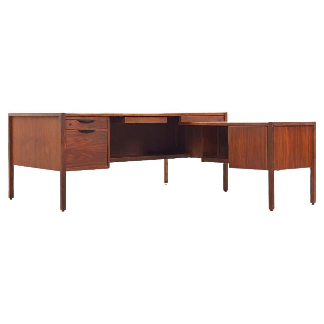Jens Risom Mid Century Corner Desk For Sale at 1stDibs