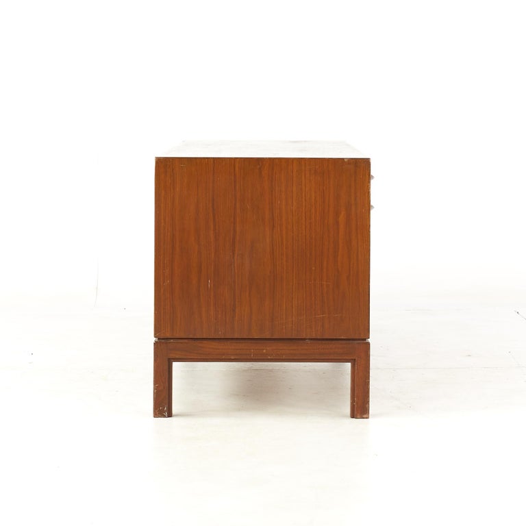 Jens Risom Mid Century Walnut File Cabinet Credenza For Sale at 1stDibs