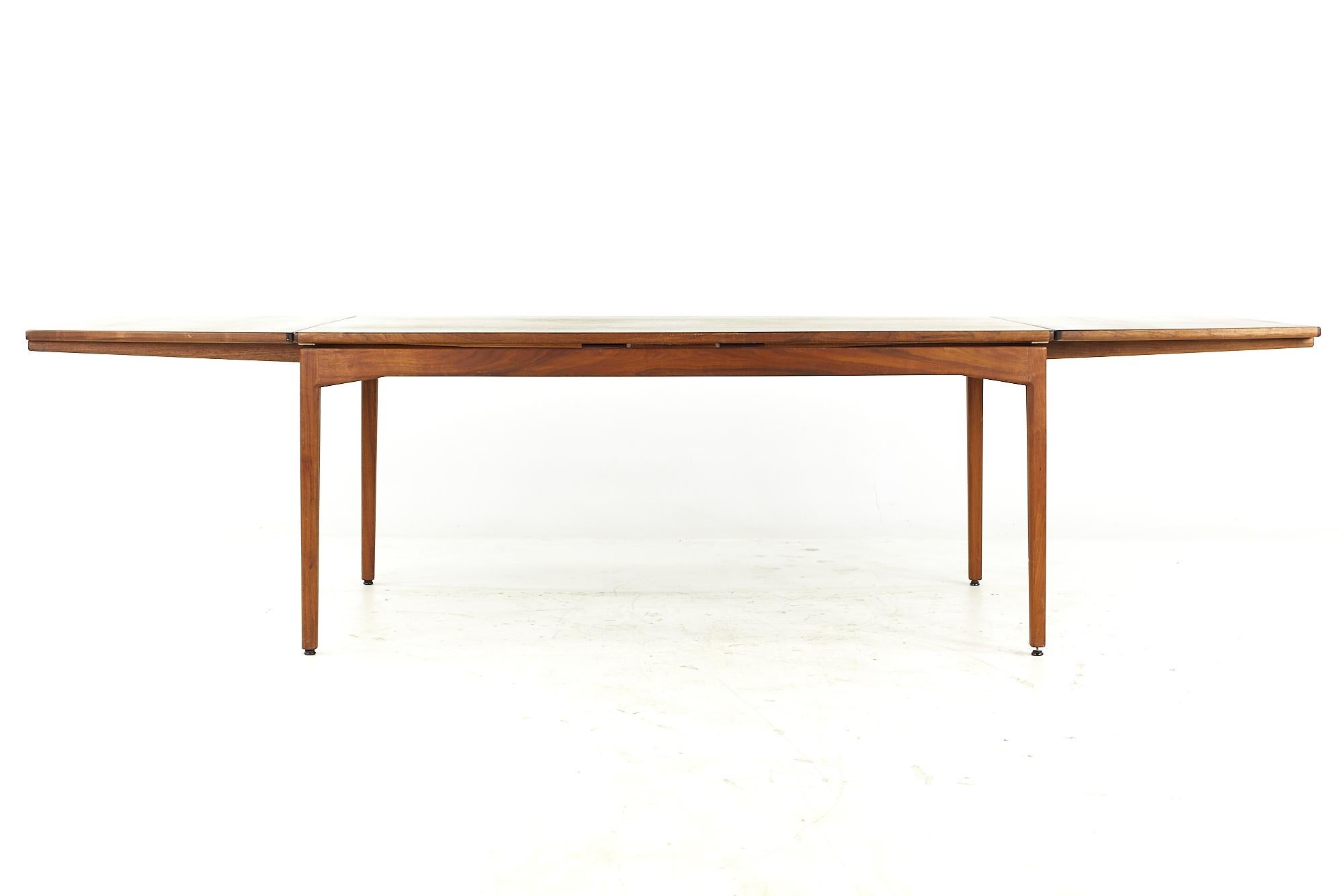 Jens Risom Midcentury Walnut Hidden Leaf Expanding Dining Table For ...