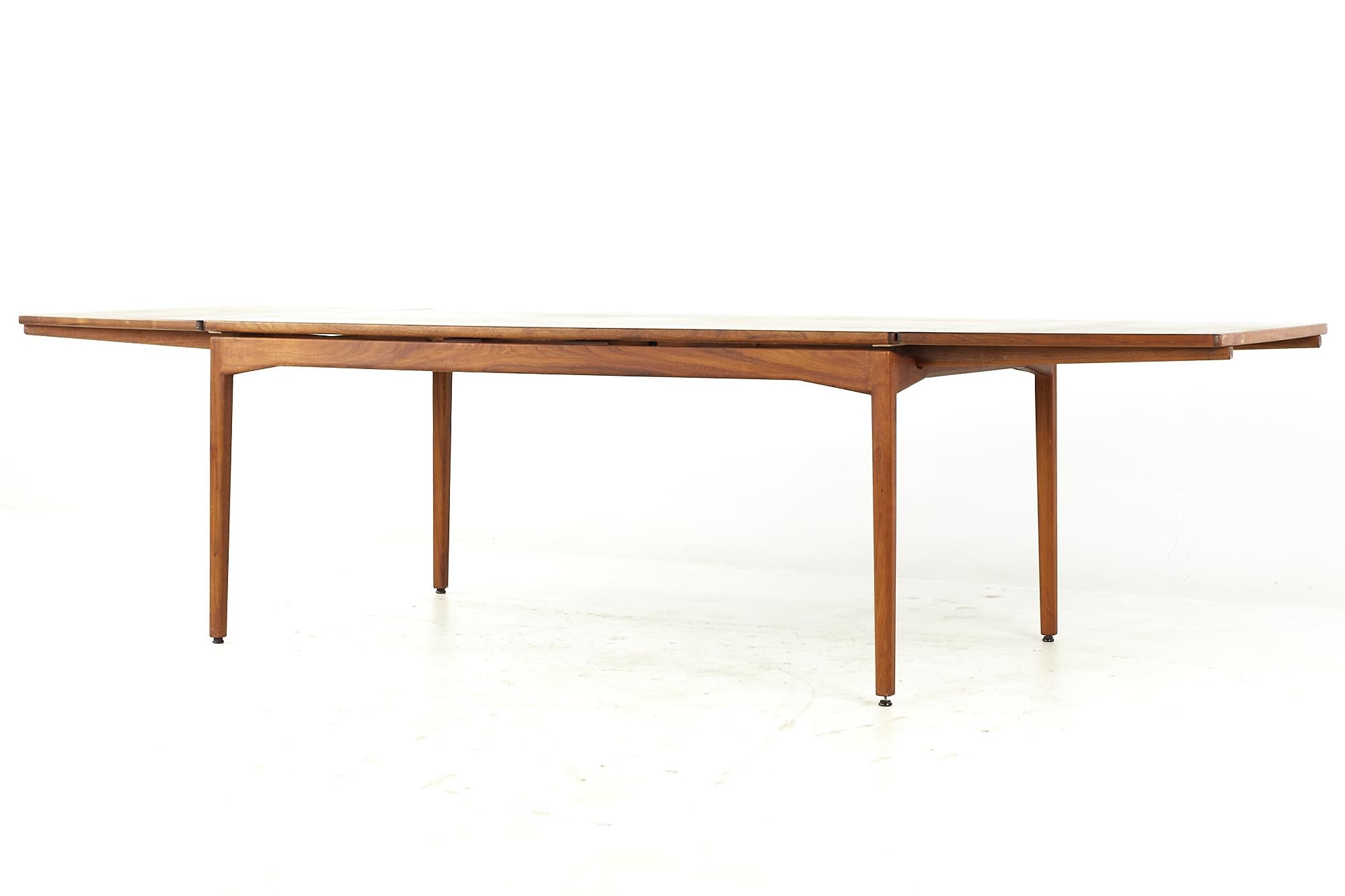 Jens Risom Midcentury Walnut Hidden Leaf Expanding Dining Table For ...