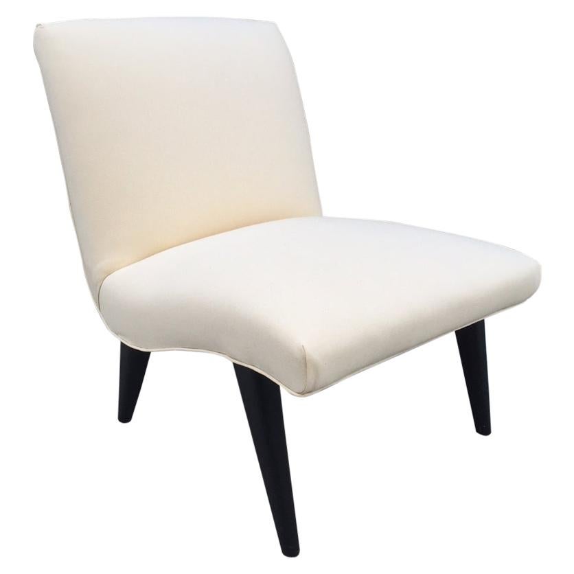 Walnut with Wool Fabric Jens Risom Rocker Chair for DWR at 1stDibs