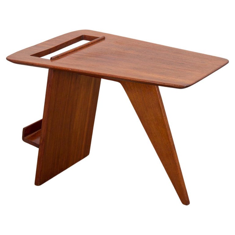 Jens Risom Walnut Magazine Table For Sale at 1stDibs